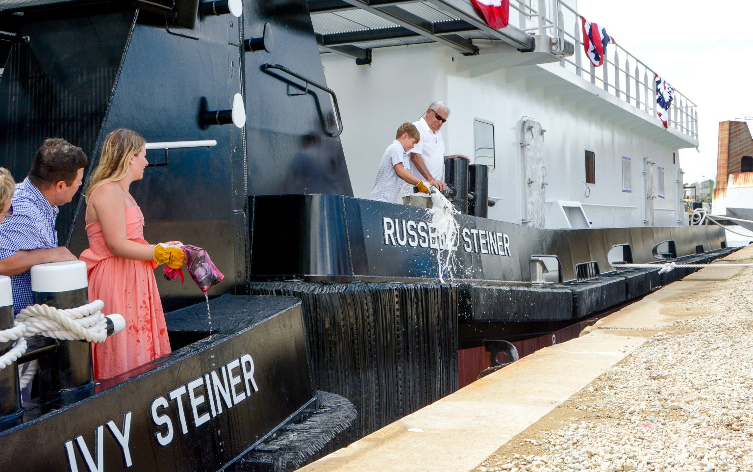 Maritime Partners Christening Honors Steiner Family - The Waterways Journal
